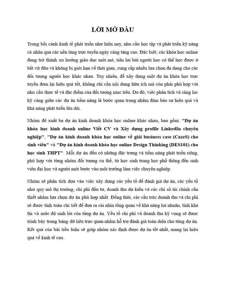 (QTDA 2.1) Tiểu luận | PDF