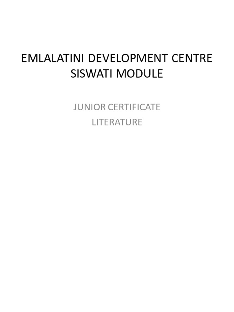 Wena Bewungatsini Module | PDF