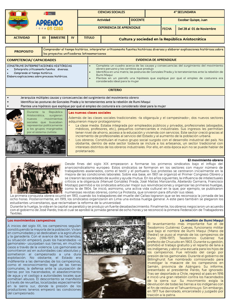 Ficha de Ccss BM IV - 03 4° | PDF