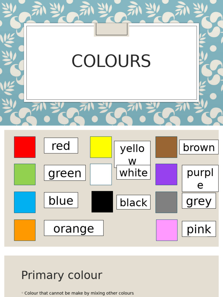 Colours | PDF