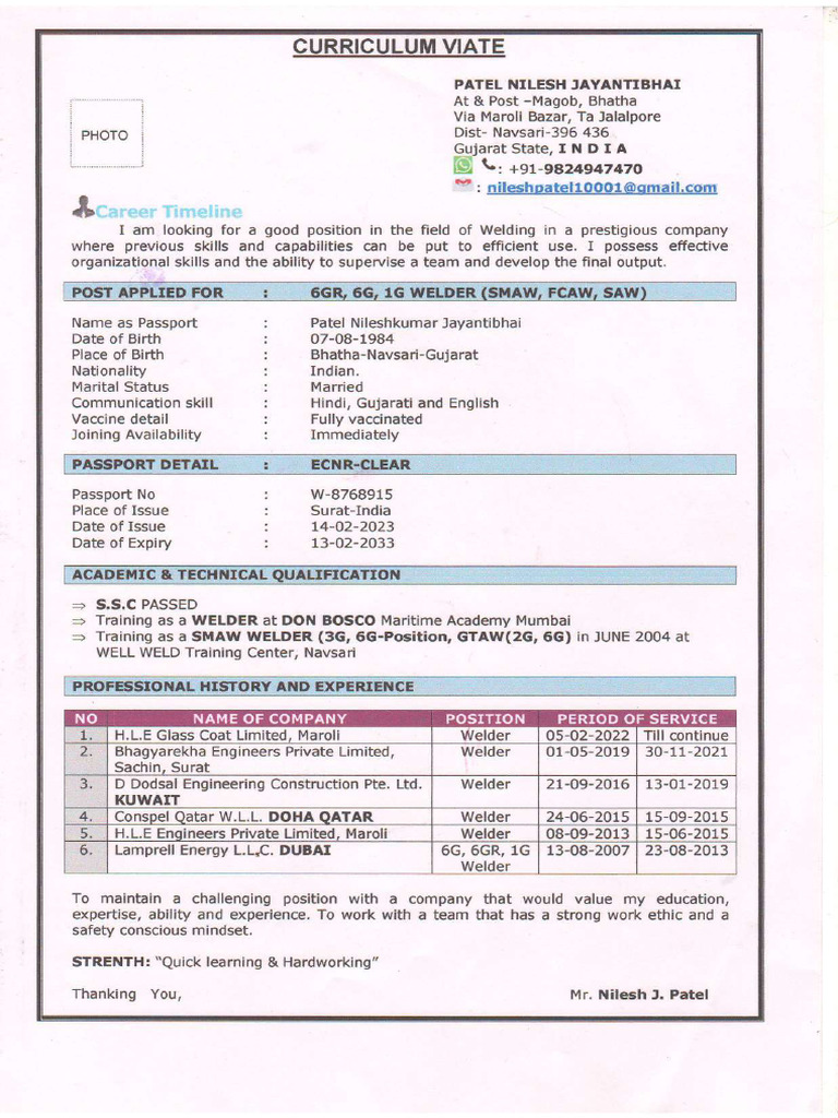 Nilesh CV | PDF