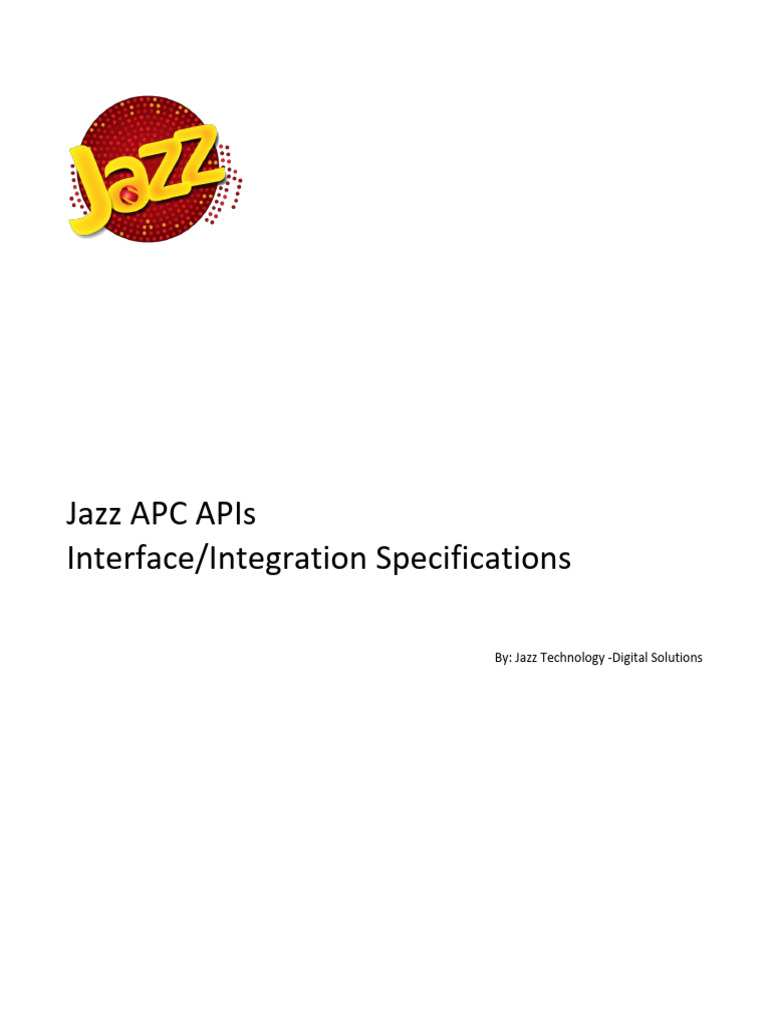 Jazz Tech Digital Solutions APC Subscription APIs V 1.2 | PDF | Parameter (Computer Programming ...