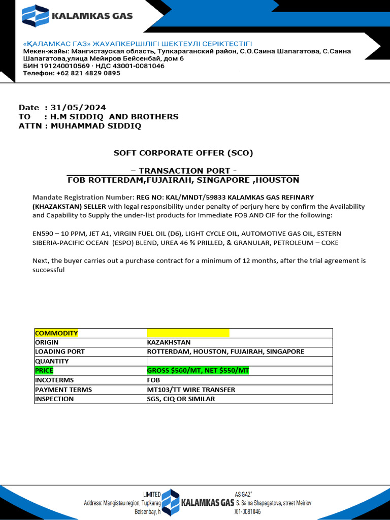 513-Kalamkas Gas Sco-H M Siddiq & Brothers | PDF | Petroleum Industry ...