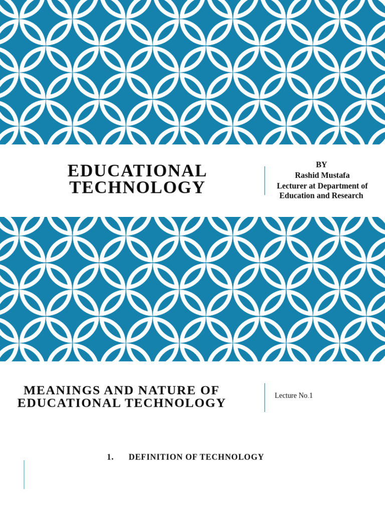 Education Technology | PDF | Educational Technology | Curriculum