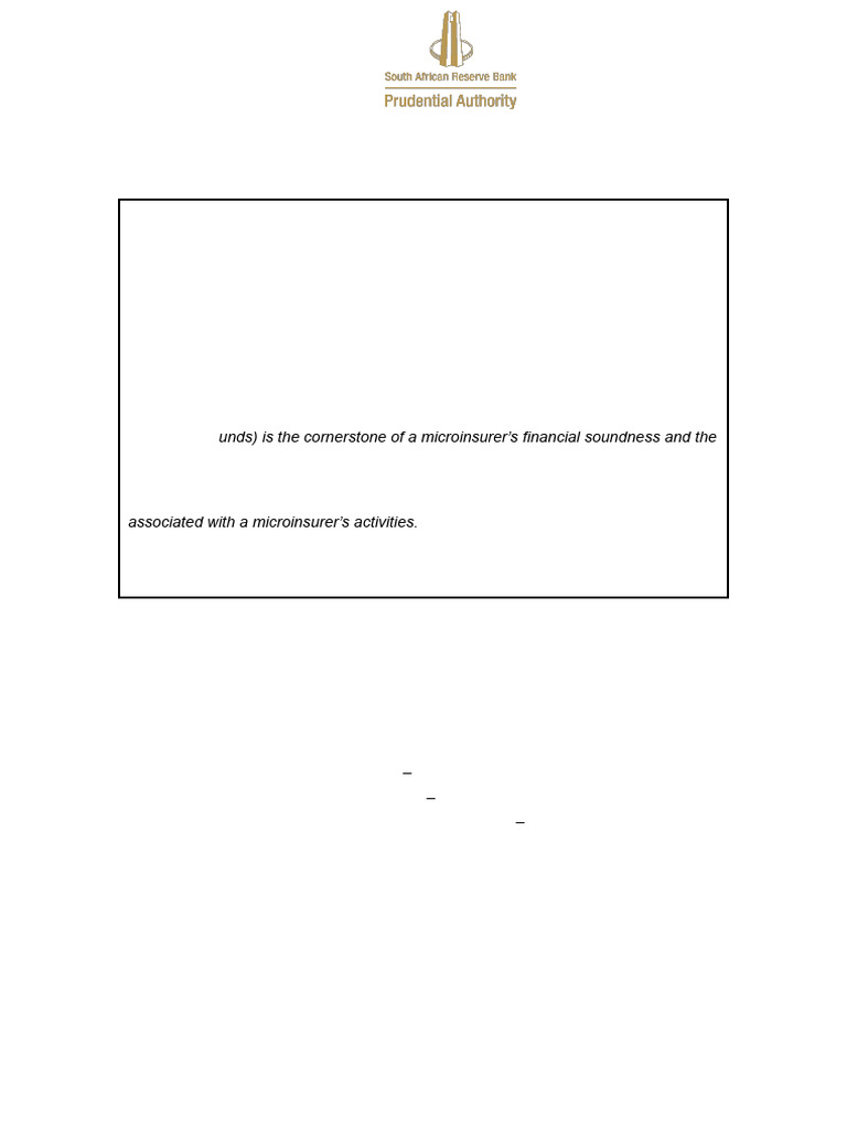 Prudential Standard FSM 1 Framework For Financial Soundness of ...