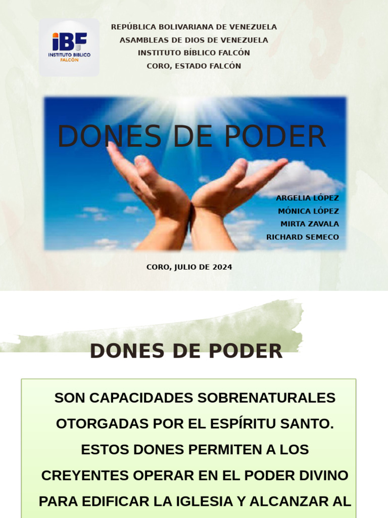 Dones de Poder-1 | PDF | Fe | Jesús