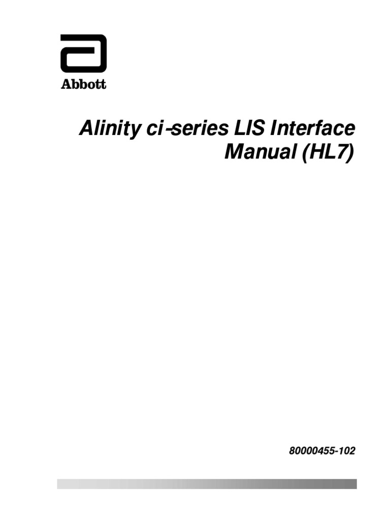 Alinity LIS Interface Manual (HL7) | PDF | Computers