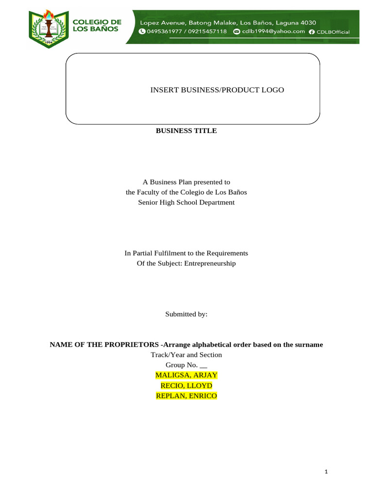 2024 25 Business Plan Template Copy | PDF | Marketing | Marketing Strategy