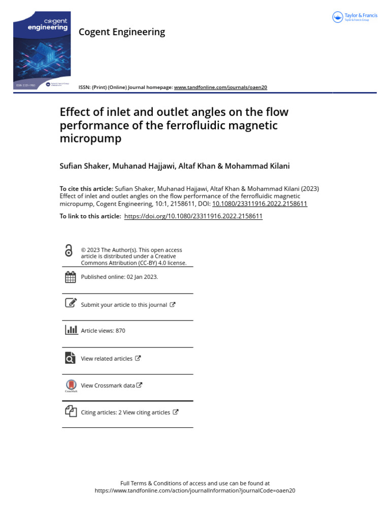 Effect of Inlet and Outlet Angles On The Flow Performan | PDF | Pump ...