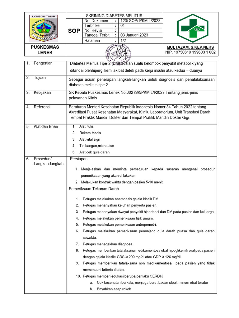 Skrining DM | PDF | Pengembangan Diri