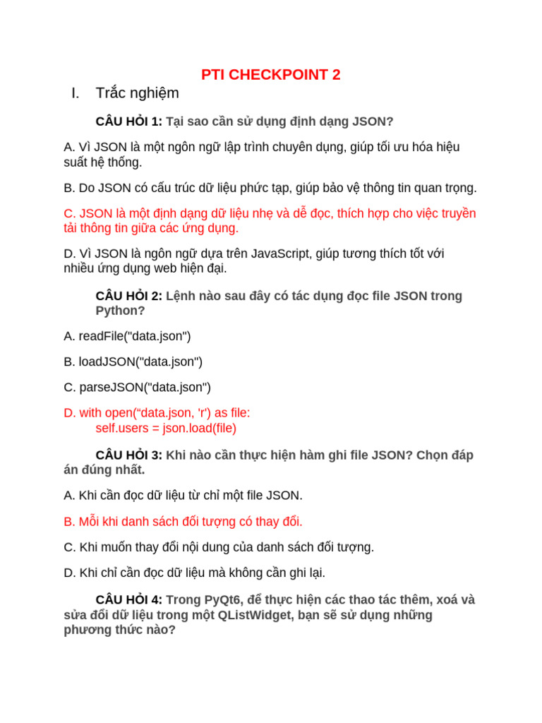 PTI CHECKPOINT 2 | PDF