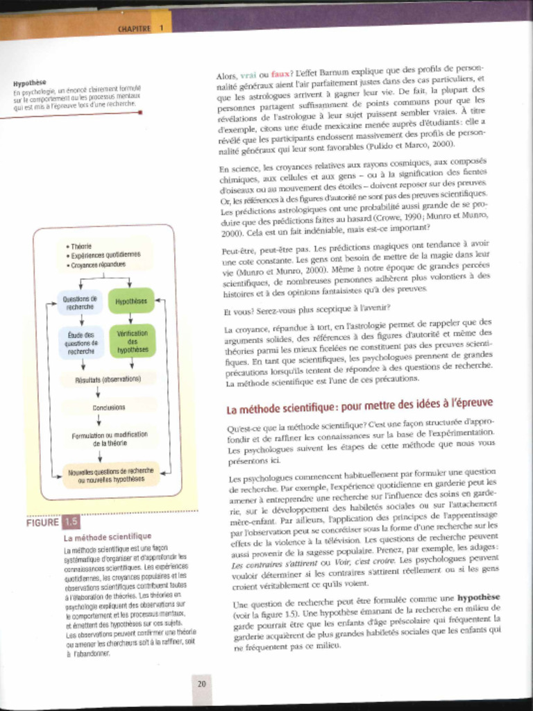 Cours 3 (Chapitre) - Démarche Scientifique (Méthode) | PDF