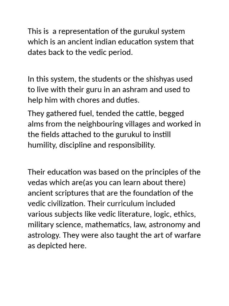 Ancient Gurukul Education System | PDF | Vedas | Guru