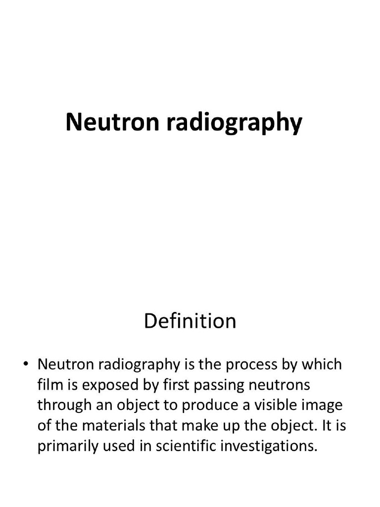 Neutron Radiography | PDF