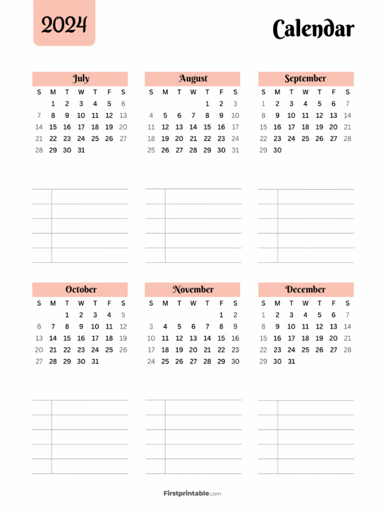 School Year Calendar 2024 2025 Planner - Firstprintable - Com | PDF