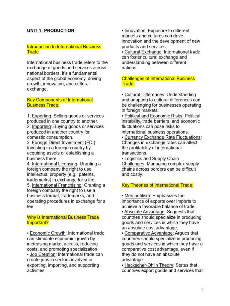 CHAP1-3_IBT | PDF | Free Trade | Protectionism