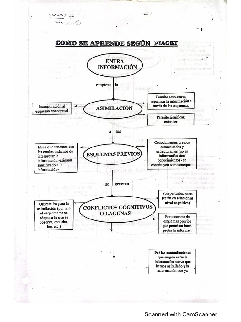 Piaget Cuadro, Cómo Se Aprende | PDF