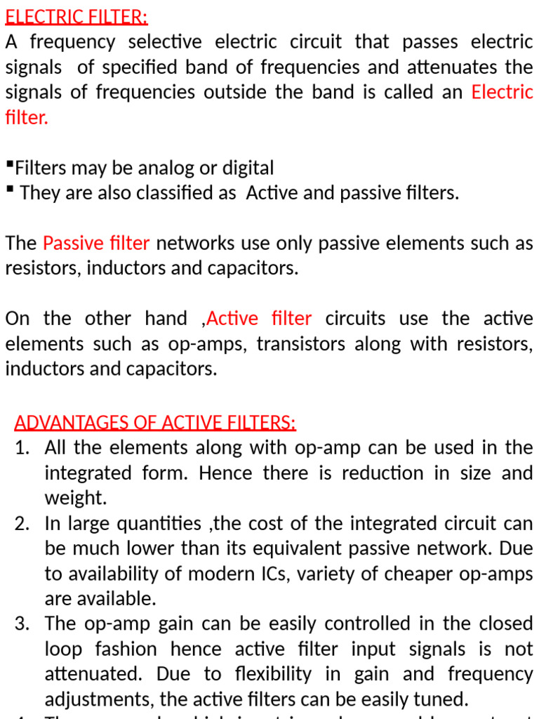 ACTIVE FILTERS | PDF | Electronic Filter | Filter (Signal Processing)