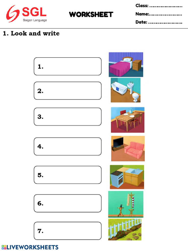 Student Worksheet: Look, Write, Answer | PDF