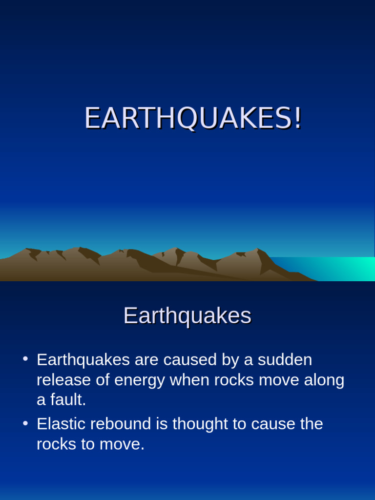 Earthquake | PDF