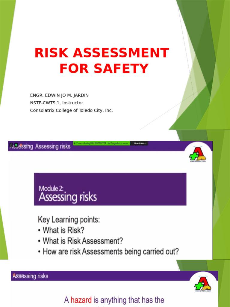 Chapter 4 Risk Assessment For Safety | PDF | Science & Mathematics ...