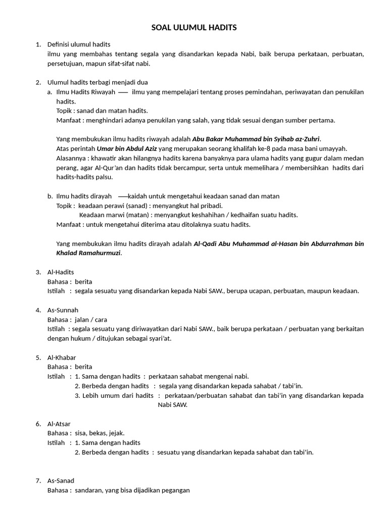 Panduan Lengkap Ulumul Hadits | PDF | Agama & Spiritualitas