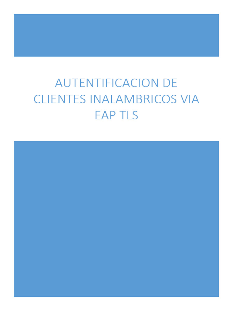 Configuración EAP TLS en Aruba IAP | PDF | Transport Layer Security ...