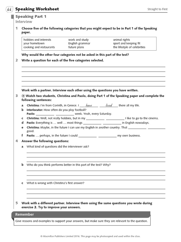 Speaking Test Preparation Guide | PDF