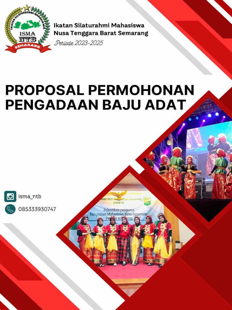 Proposal Permohonan Pengadaan Baju Adat ISMA NTB Semarang | PDF