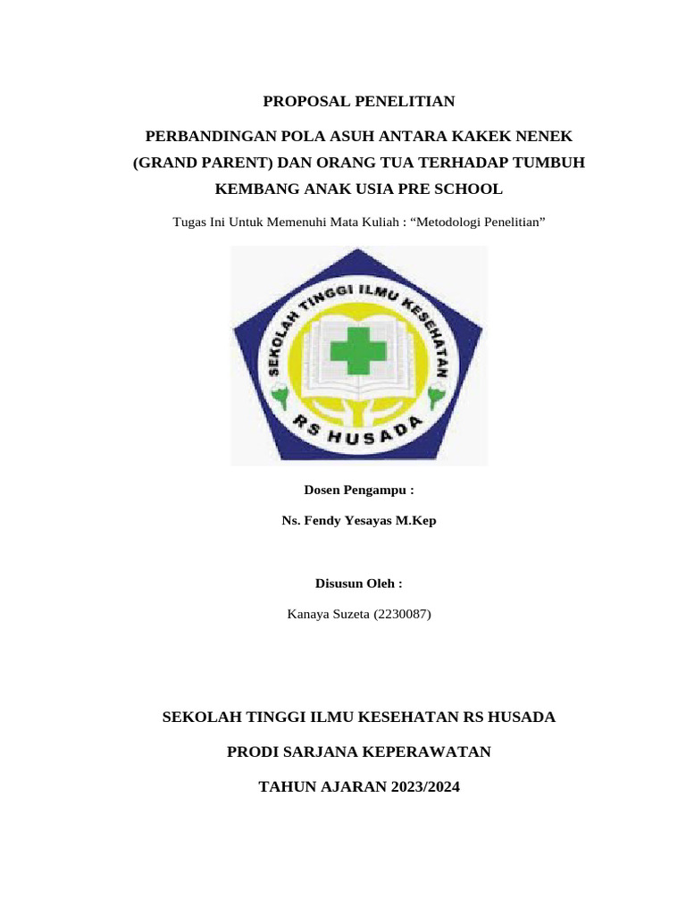 PROPOSAL PENELITIAN Blom Fix Uhuy | PDF | Kesehatan Holistik