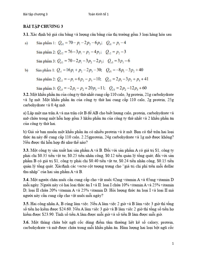 BaiTapC3 Toankte1 | PDF