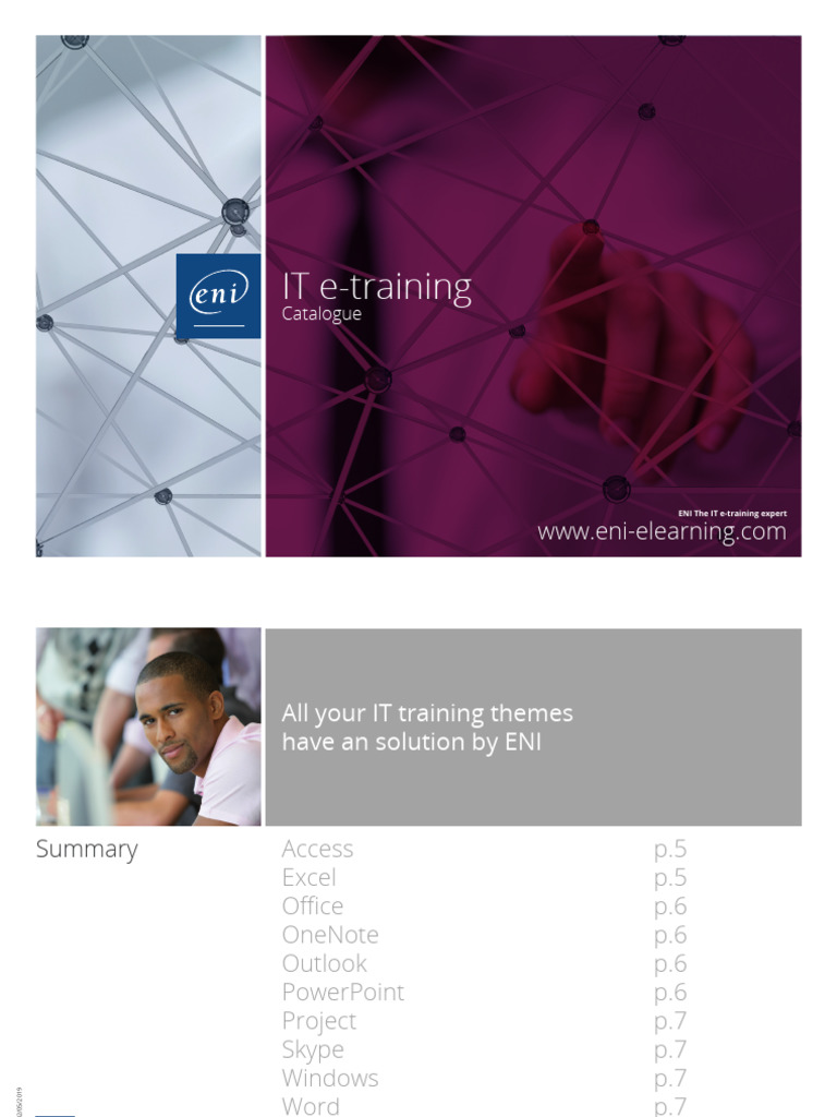 E-Training Catalogue ENI Web | PDF | Educational Technology | Microsoft Excel