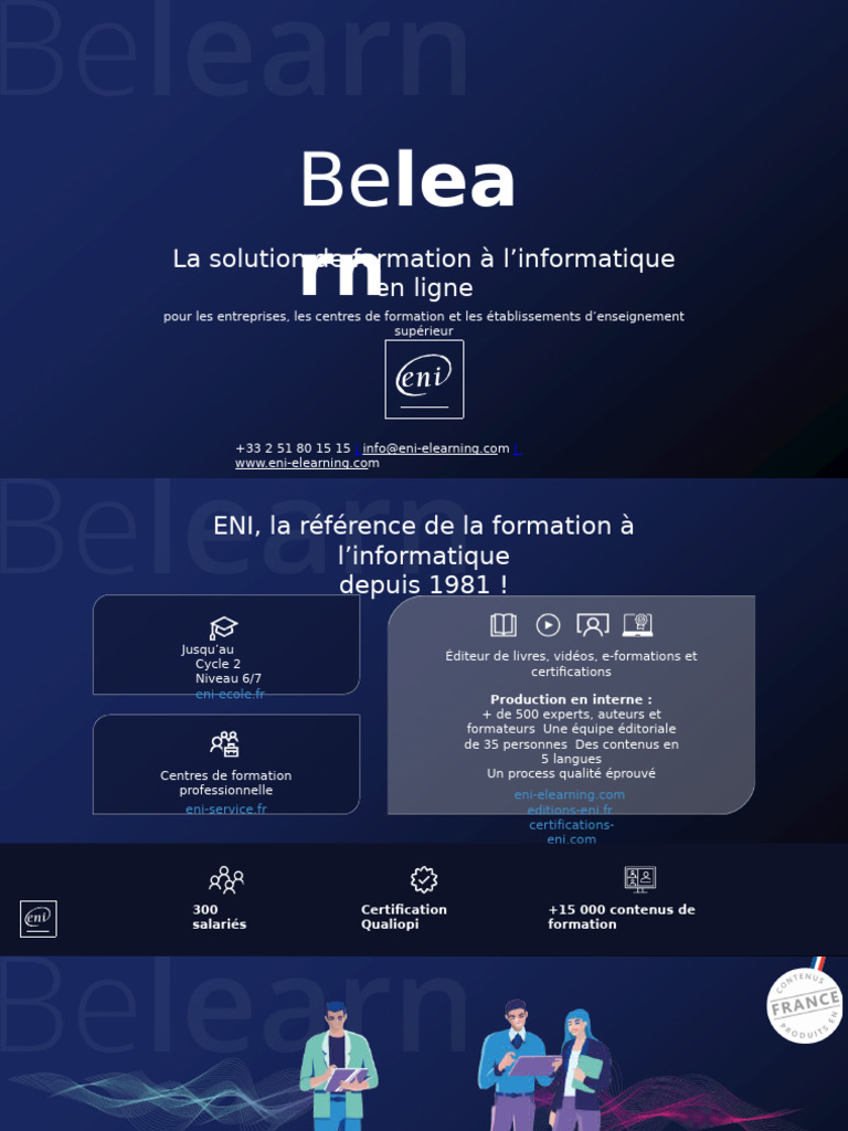 BeLEARN Offre ENI 2022 | PDF | Technologies de l'éducation | Application