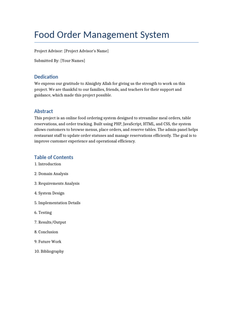 Food_Order_Management_System | PDF | Menu | Databases