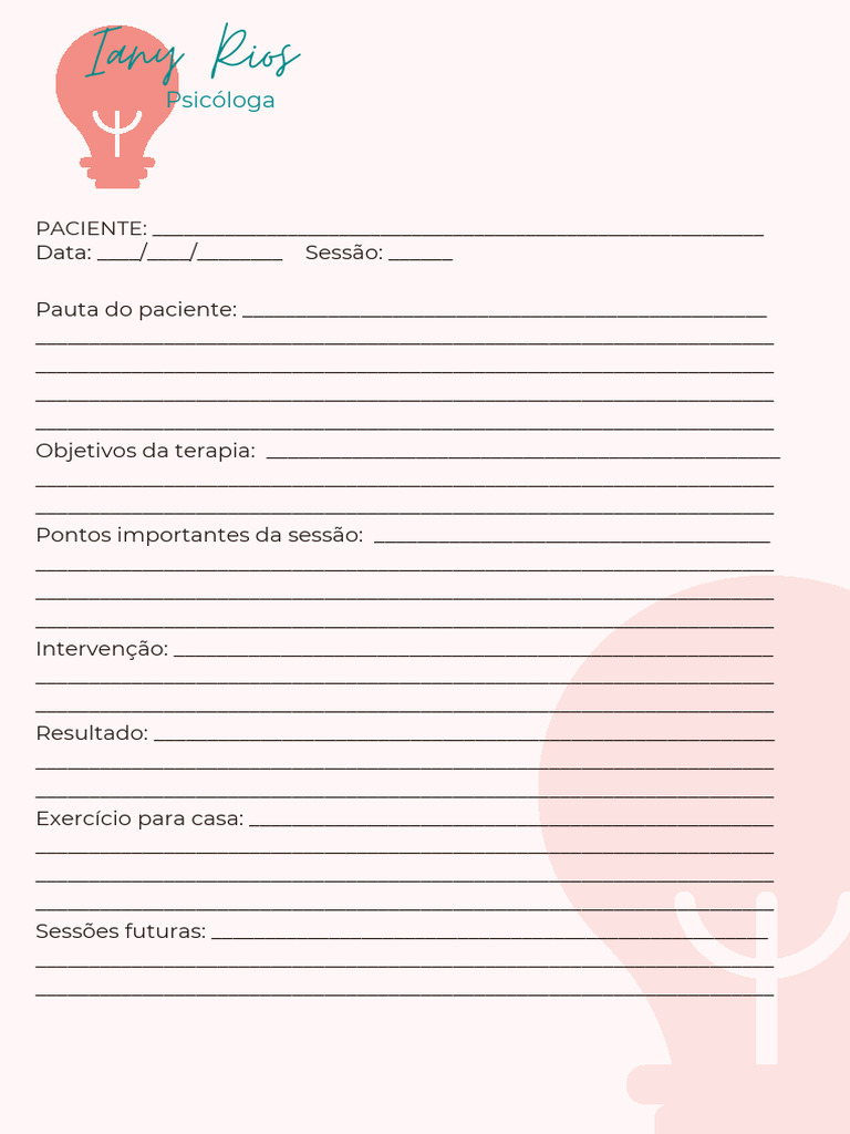 Ficha de Anamnese Psicológica | PDF