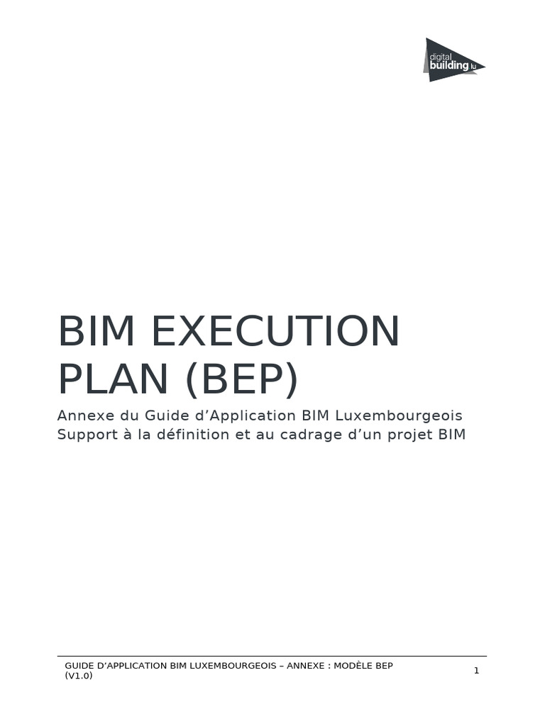 Modèle BEP pour projets BIM au Luxembourg | PDF | Building information ...