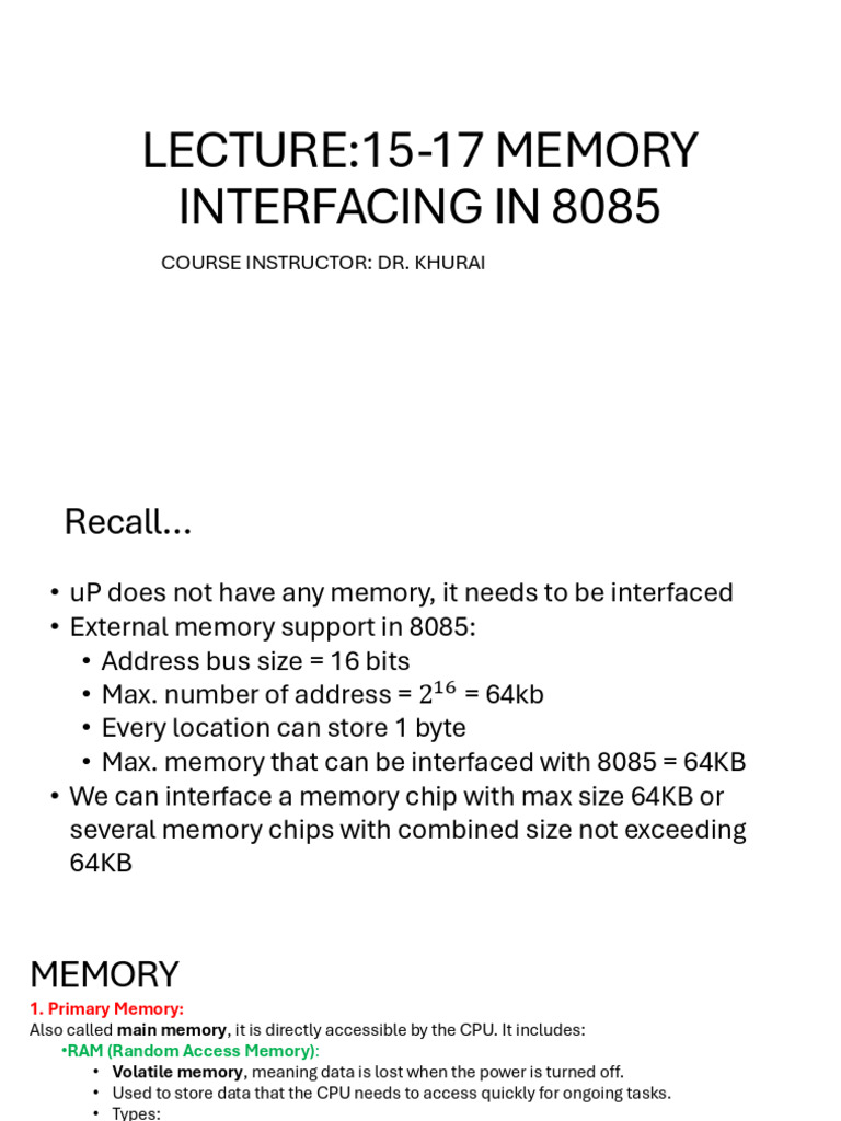 L15-17 | PDF | Computer Memory | Read Only Memory