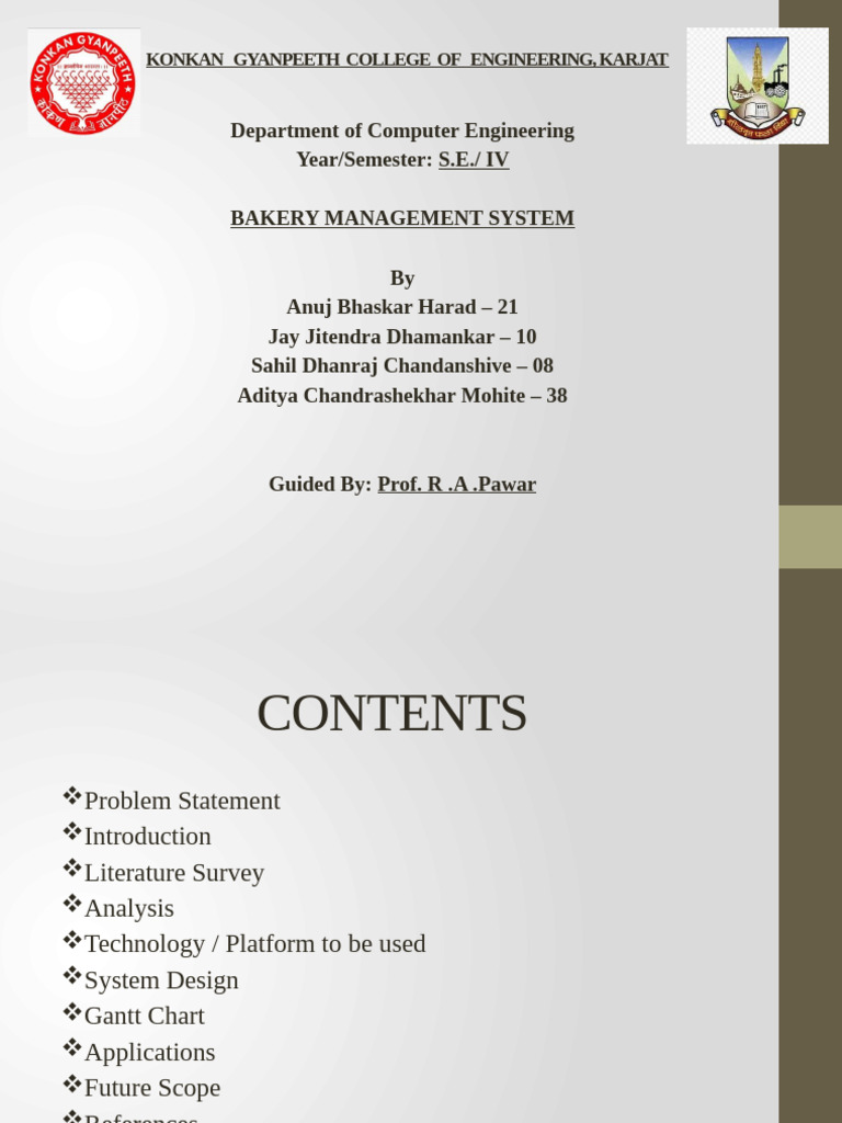 Bakery Management System | PDF | Databases | Supply Chain