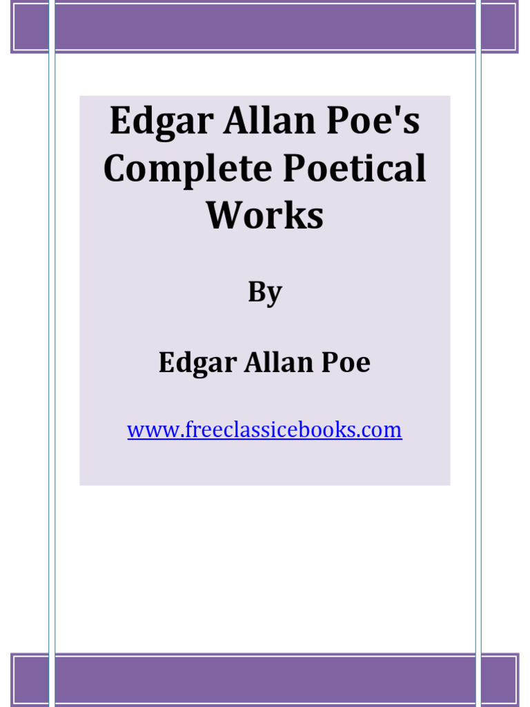 Edgar Allan Poe's Complete Poetical Works | PDF
