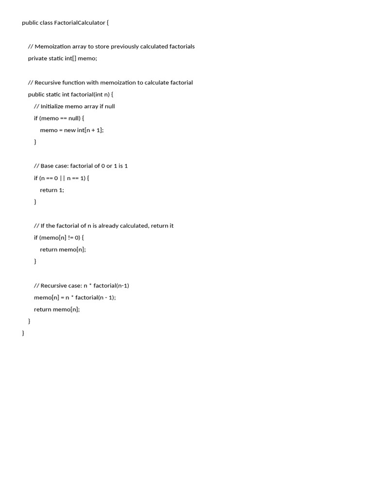 Public Class FactorialCalculator | PDF Public Class FactorialCalculator | PDF