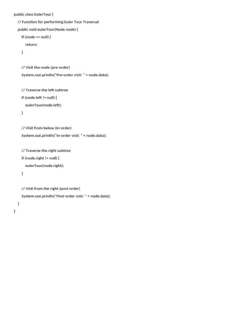 Public Class EulerTour | PDF Public Class EulerTour | PDF
