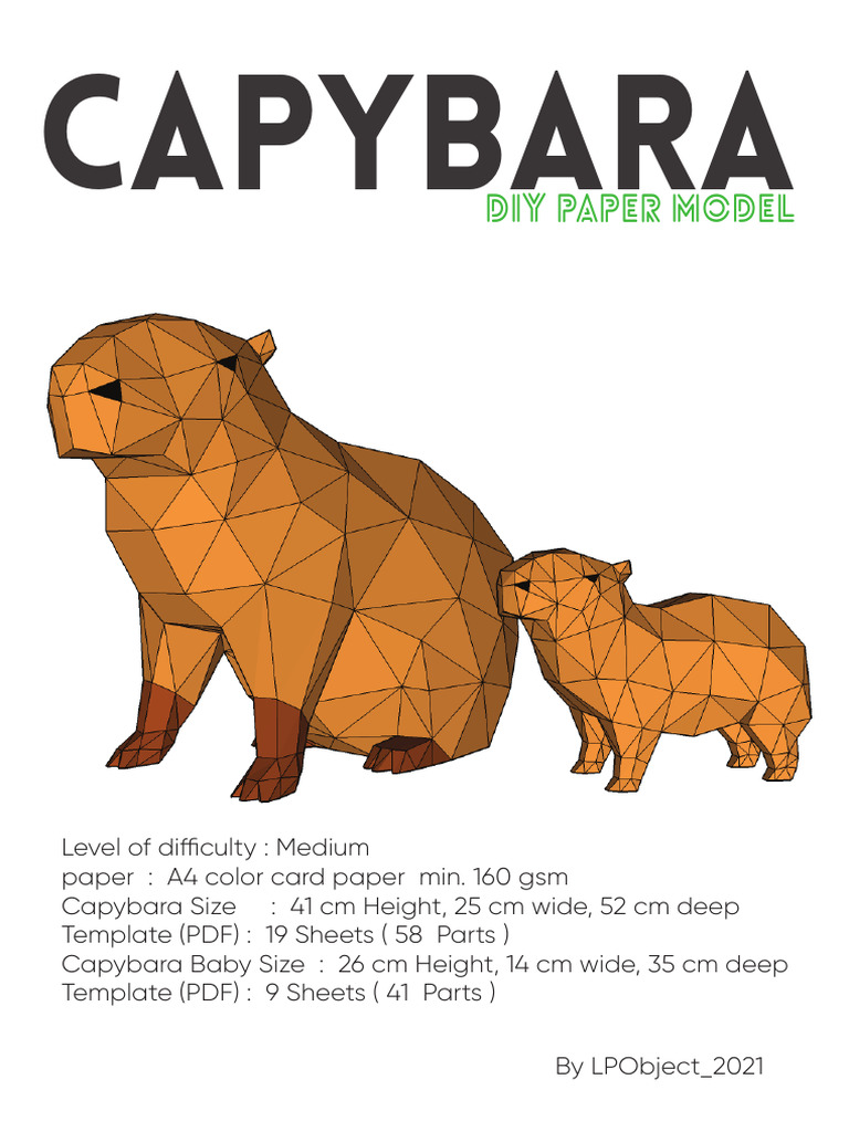 Capybaras - Model - Manual - by LPObjects | PDF