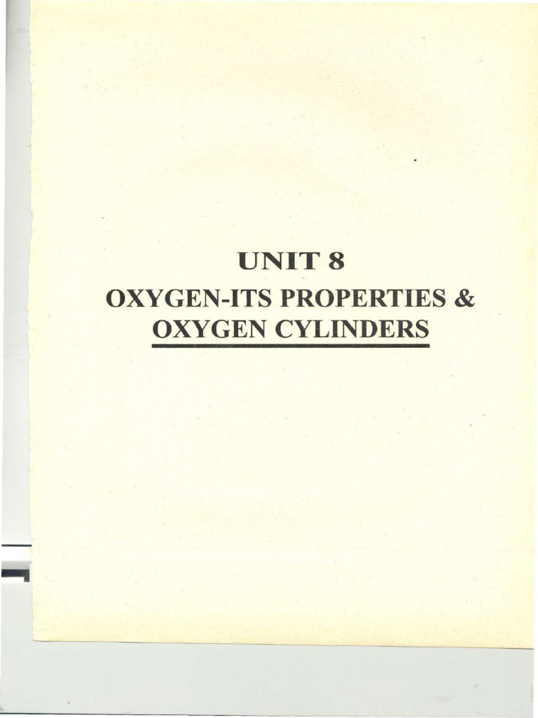 Oxygen Properties and Cylinder Safety | PDF | Oxygen | Construction