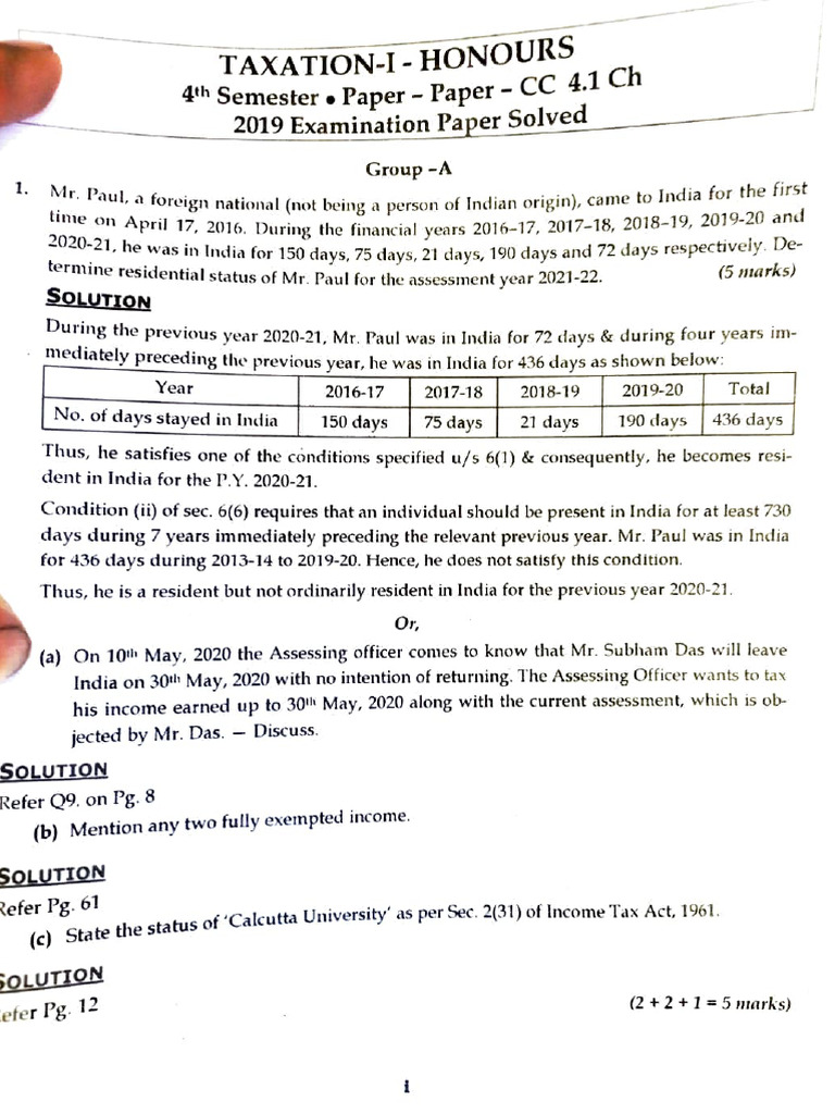 Taxation 2019 Question Paper | PDF | Expense | Tax Deduction