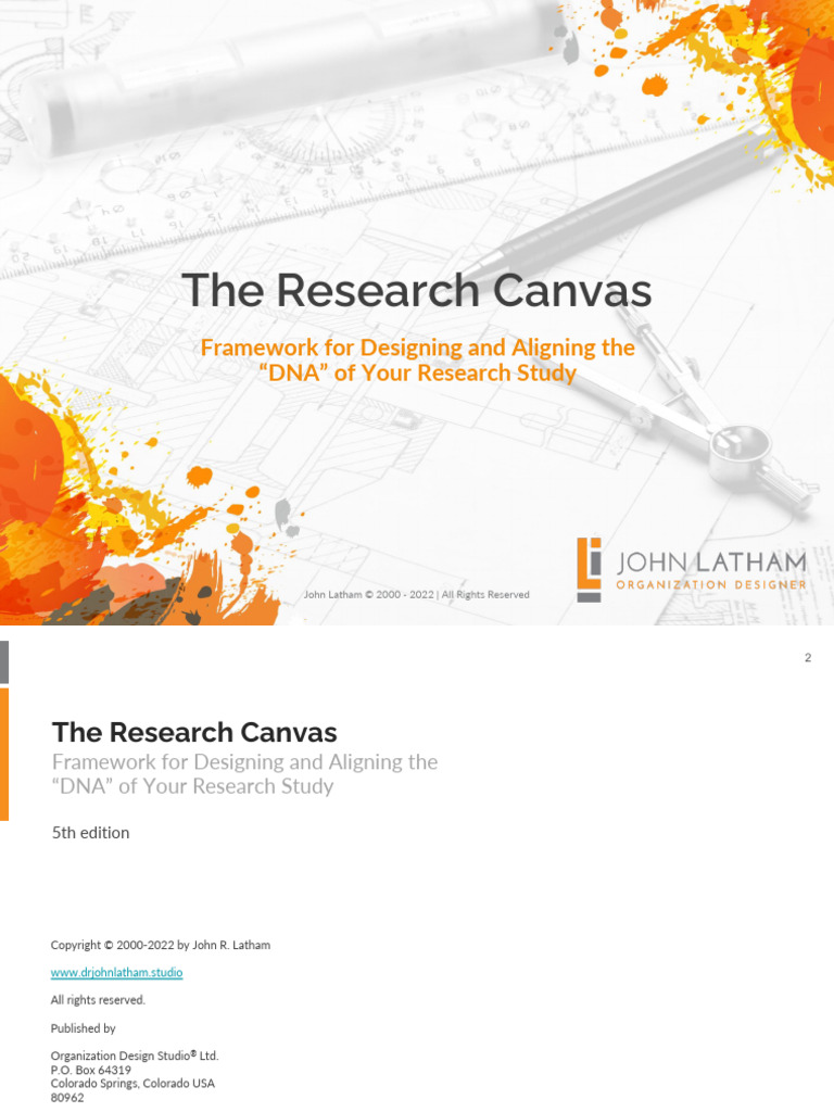 The Research Canvas 5e | PDF | Methodology | Theory