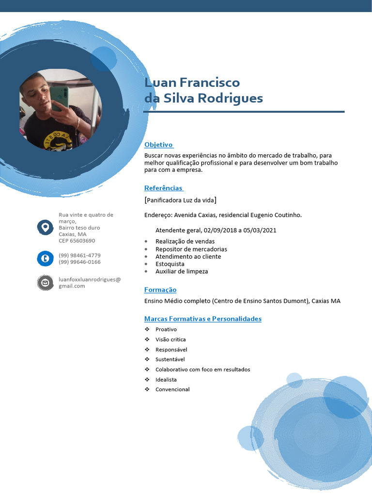 Estou Compartilhando o Arquivo 'Luan Francisco Meu Curriculo' Com Você | PDF