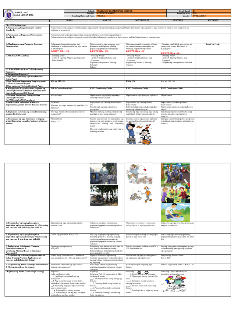 DLL - Esp 3 - Q3 - W5 | PDF
