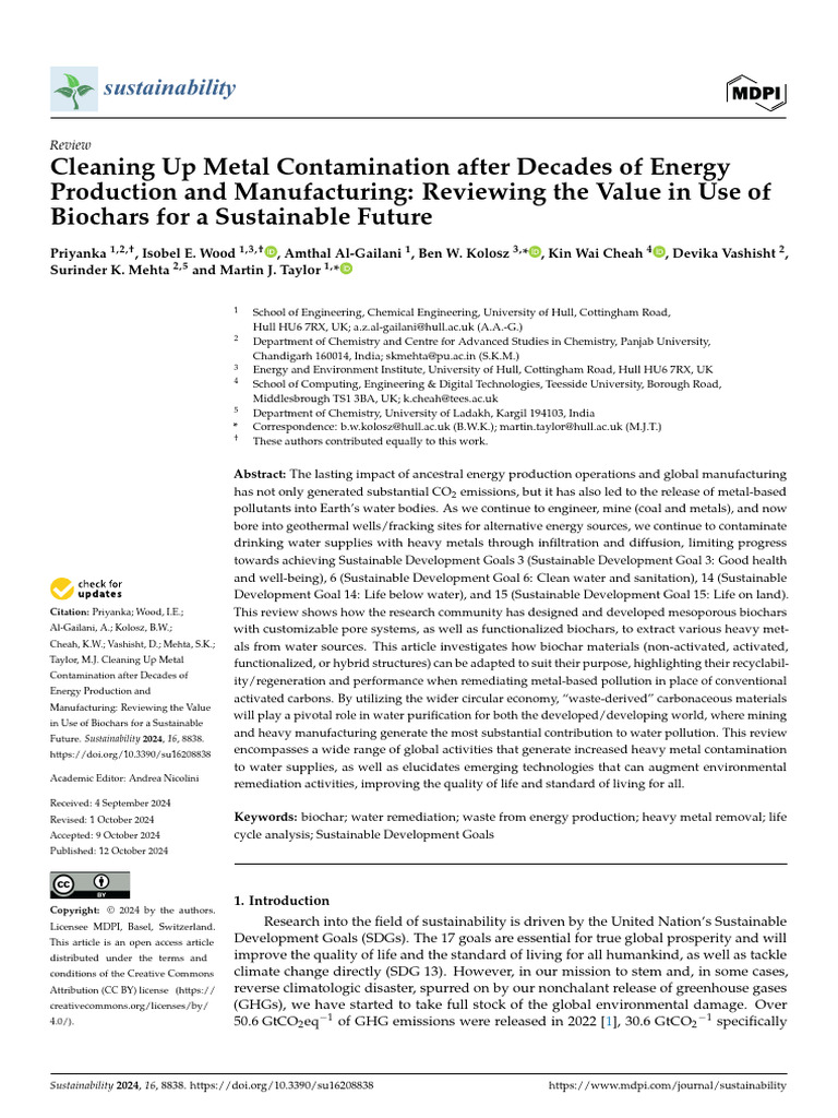 Cleaning Up Metal Contamination after Decades of Energy Production and ...
