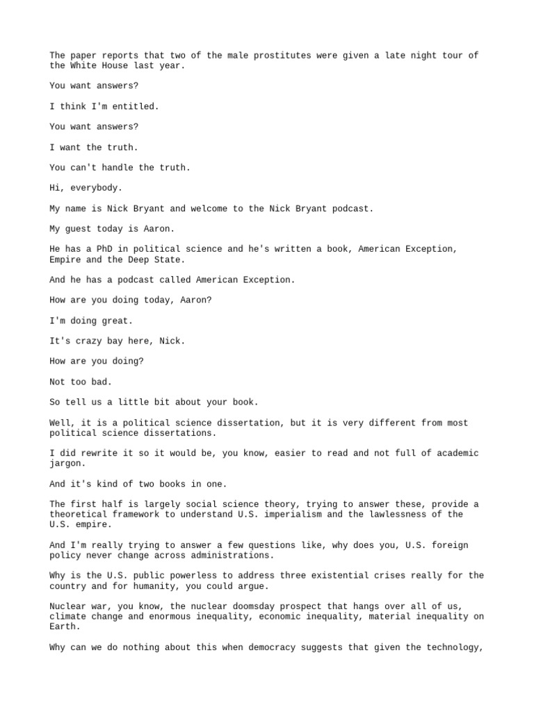 107-086 - Episodes of The Nick Bryant Podcast - Podchaser | PDF ...