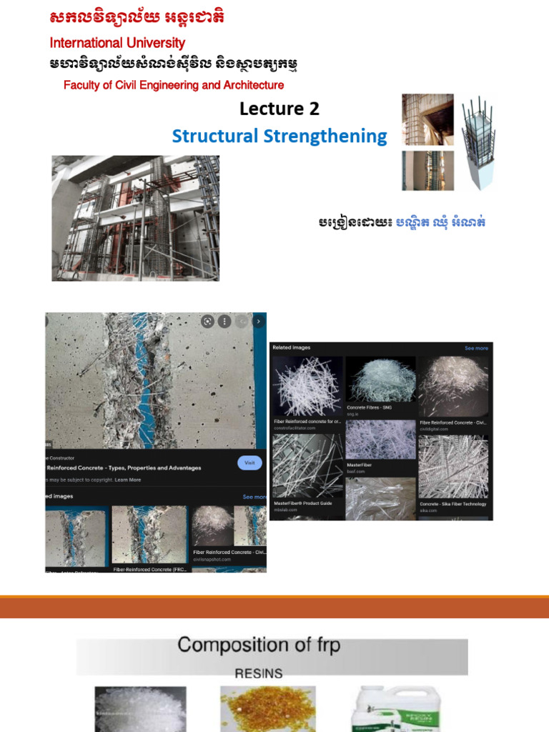 Lec 2_3_ Structural Strengthening WK | PDF | Concrete | Reinforced Concrete